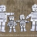 Printable Coloring Robot Family Split Pin Paper Robots Robot Coloring ...