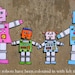 Printable Coloring Robot Family - Split Pin Paper Robots - Robot ...