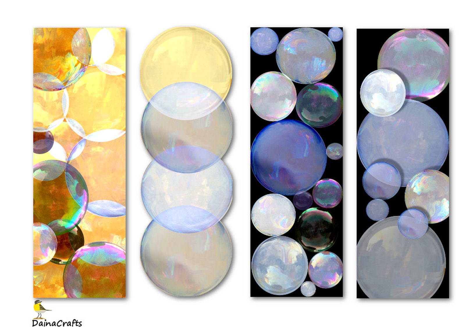 Printable Bubble Bookmarks Soap Bubbles Photo Bookmarks Instant ...