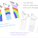 Printable Coloring Unicorn Rainbow Bookmarks Instant Download Kids ...