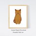 Printable Ginger Cat Wall Art - Digital Cat Print - Print at Home - Cat ...