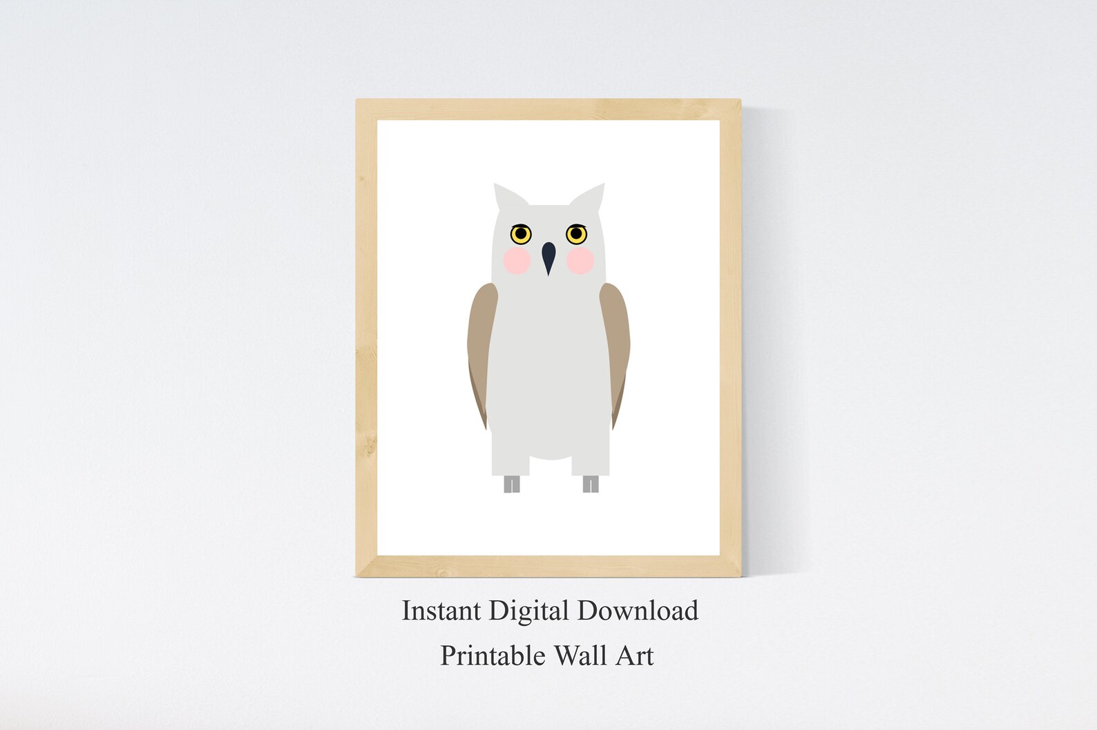 Owl Bird Wall Art Printable - Graphic Owl Digital Print - Print at Home ...