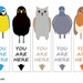 Printable Bird Bookmarks - Cute Bird Bookmarks - Garden Birds - Instant ...