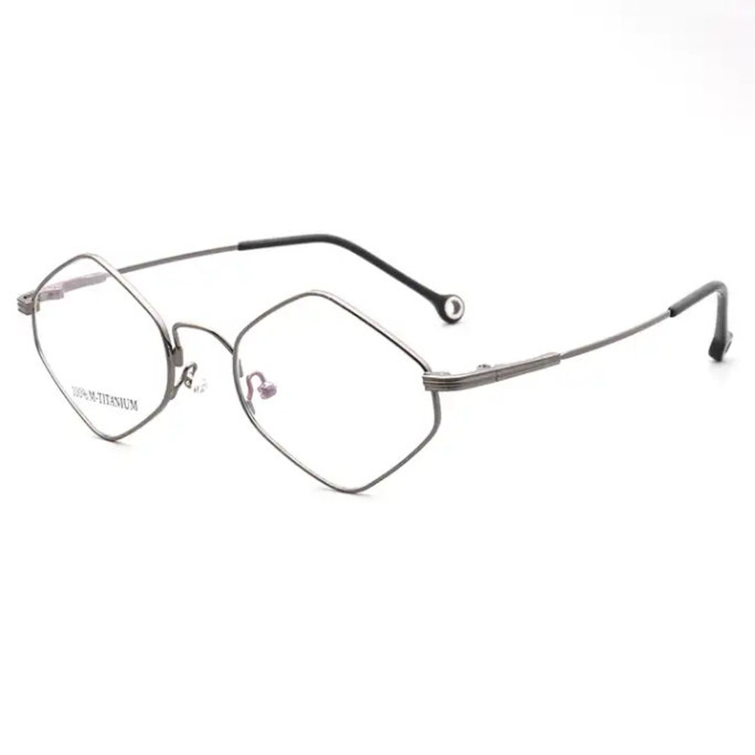 Diamond Shaped Gunmetal Glasses Frames Eyeglass Frames - Etsy