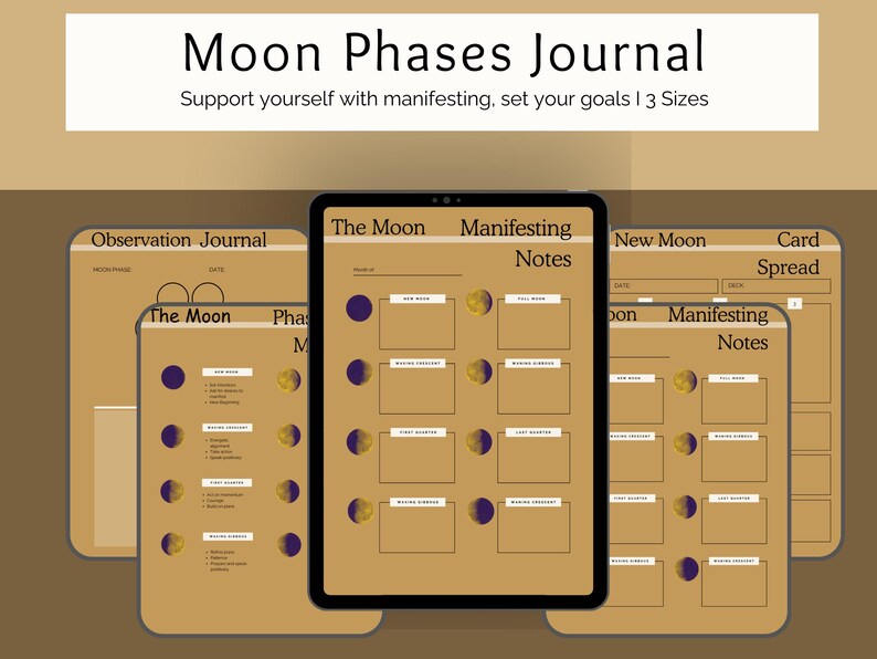 Moon Journal Moon Planner Moon Phases Phases of the Moon Astrological ...