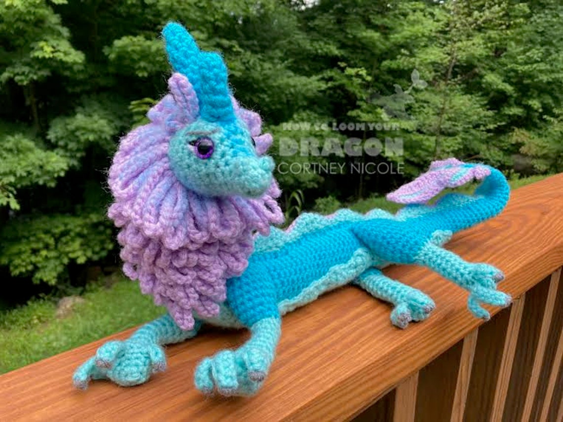 Blue Water Dragon US PDF Crochet Pattern (english) - Etsy
