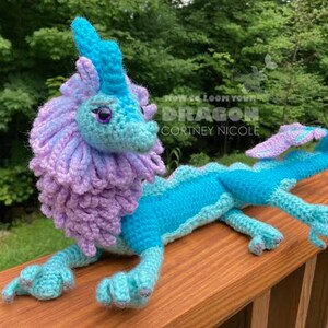 Blue Water Dragon US PDF Crochet Pattern (english) - Etsy