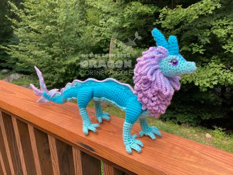 Blue Water Dragon US PDF Crochet Pattern (english) - Etsy