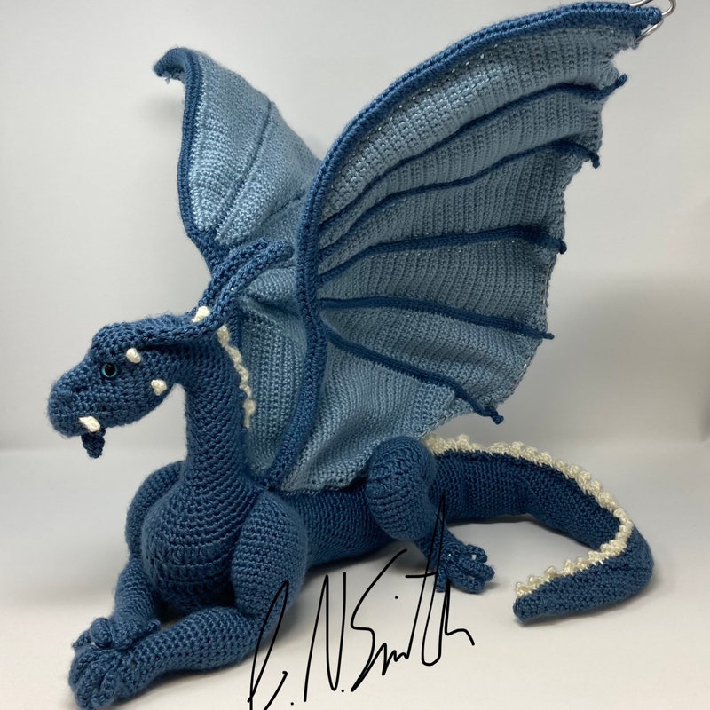 Crimson Colossal Blue Dragon - Etsy Canada