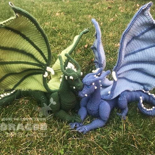 Blue Water Dragon US PDF Crochet Pattern | Etsy