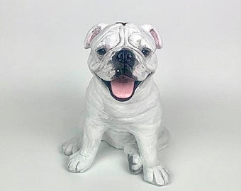 English Bulldog Clay Sculpture Pet Portrait Custom Pet | Etsy