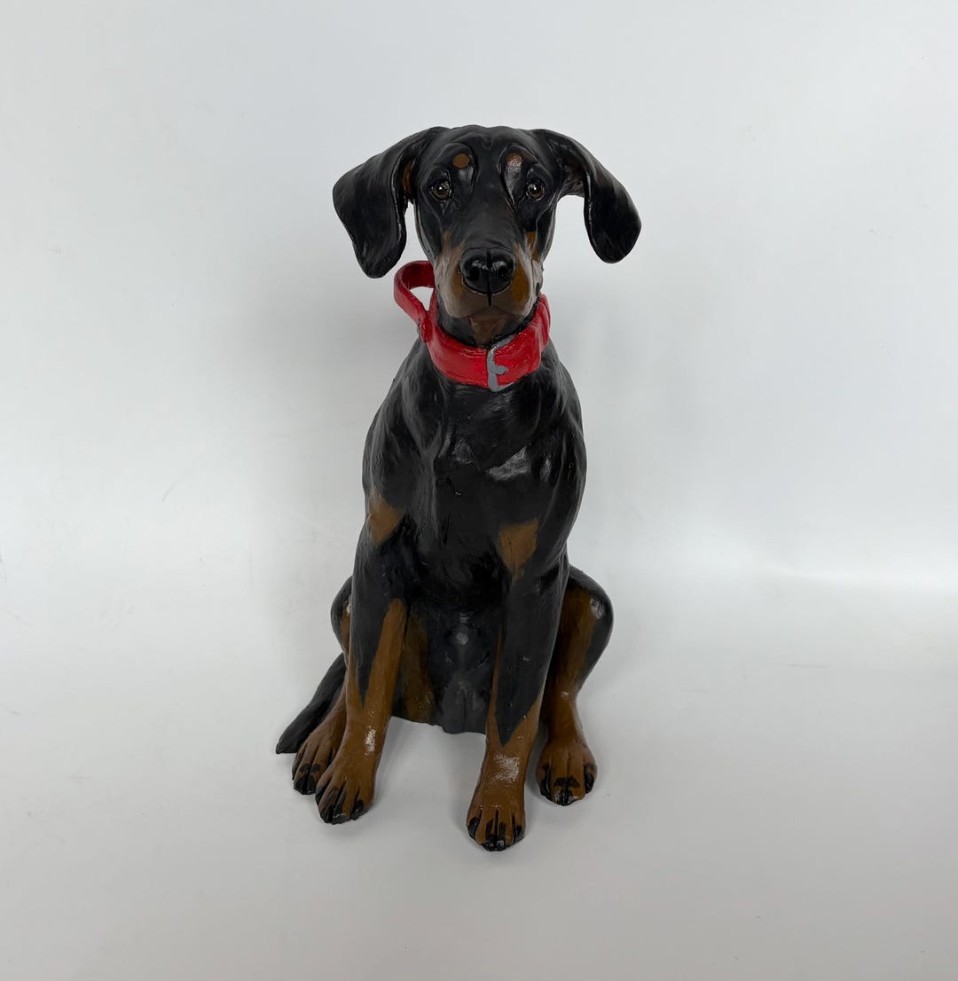 Custom Doberman Pet Urn: Hand-sculpted Dog Memorial - Etsy