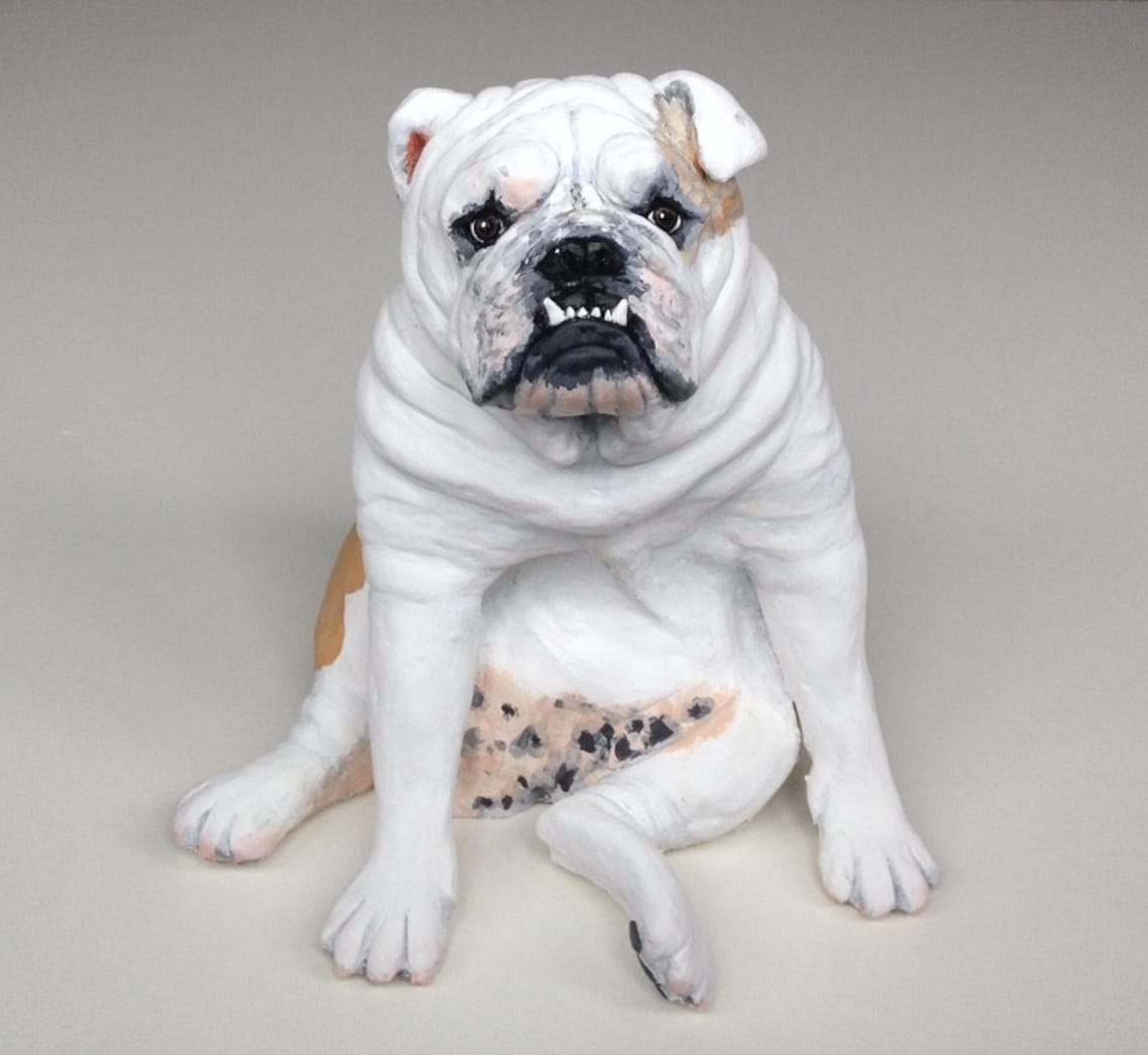 English Bulldog Clay Sculpture, Pet Portrait Custom, Pet Memorial ...