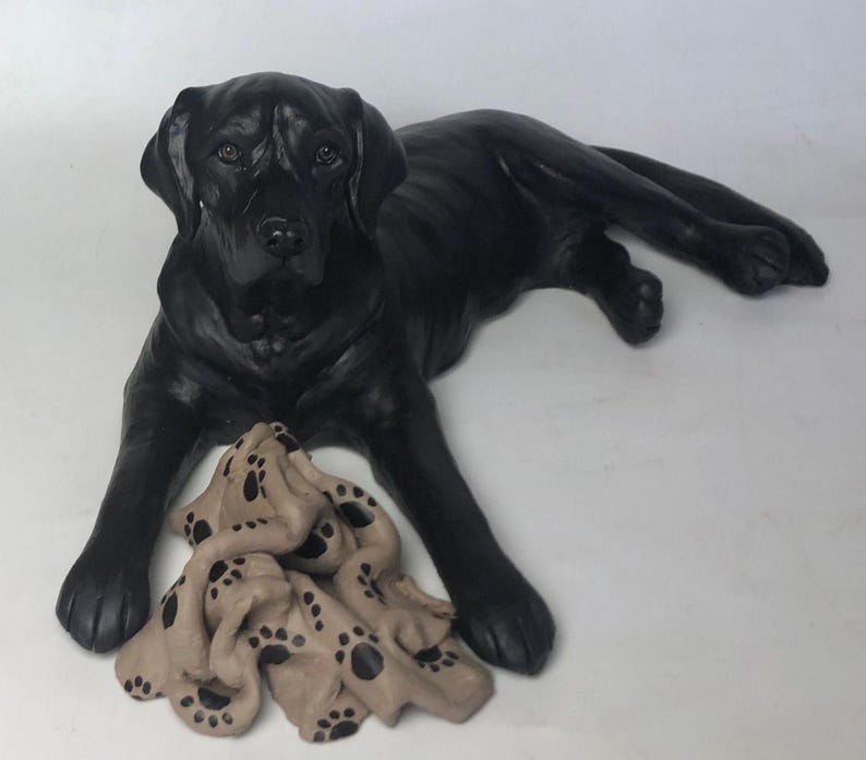 Custom Pet Memorial Urn: Black Labrador Dog Ashes Keepsake - Etsy