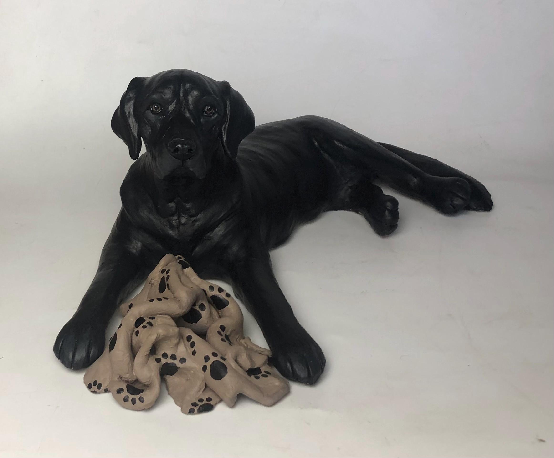 Custom Pet Memorial Urn: Black Labrador Dog Ashes Keepsake - Etsy