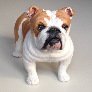English Bulldog Pet Memorial Urn Clay Sculpture Bulldog - Etsy UK