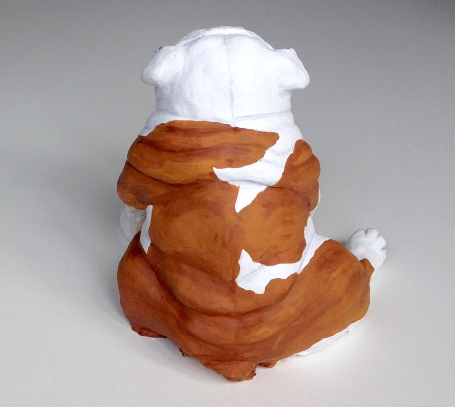 English Bulldog Pet Memorial Urn Clay Sculpture Bulldog - Etsy UK