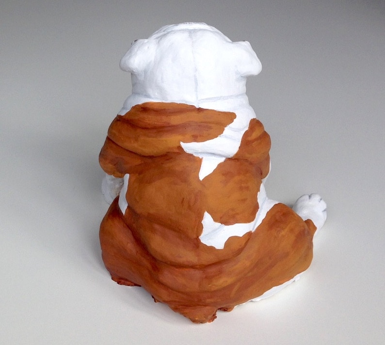 English Bulldog Pet Memorial Urn Clay Sculpture Bulldog - Etsy UK