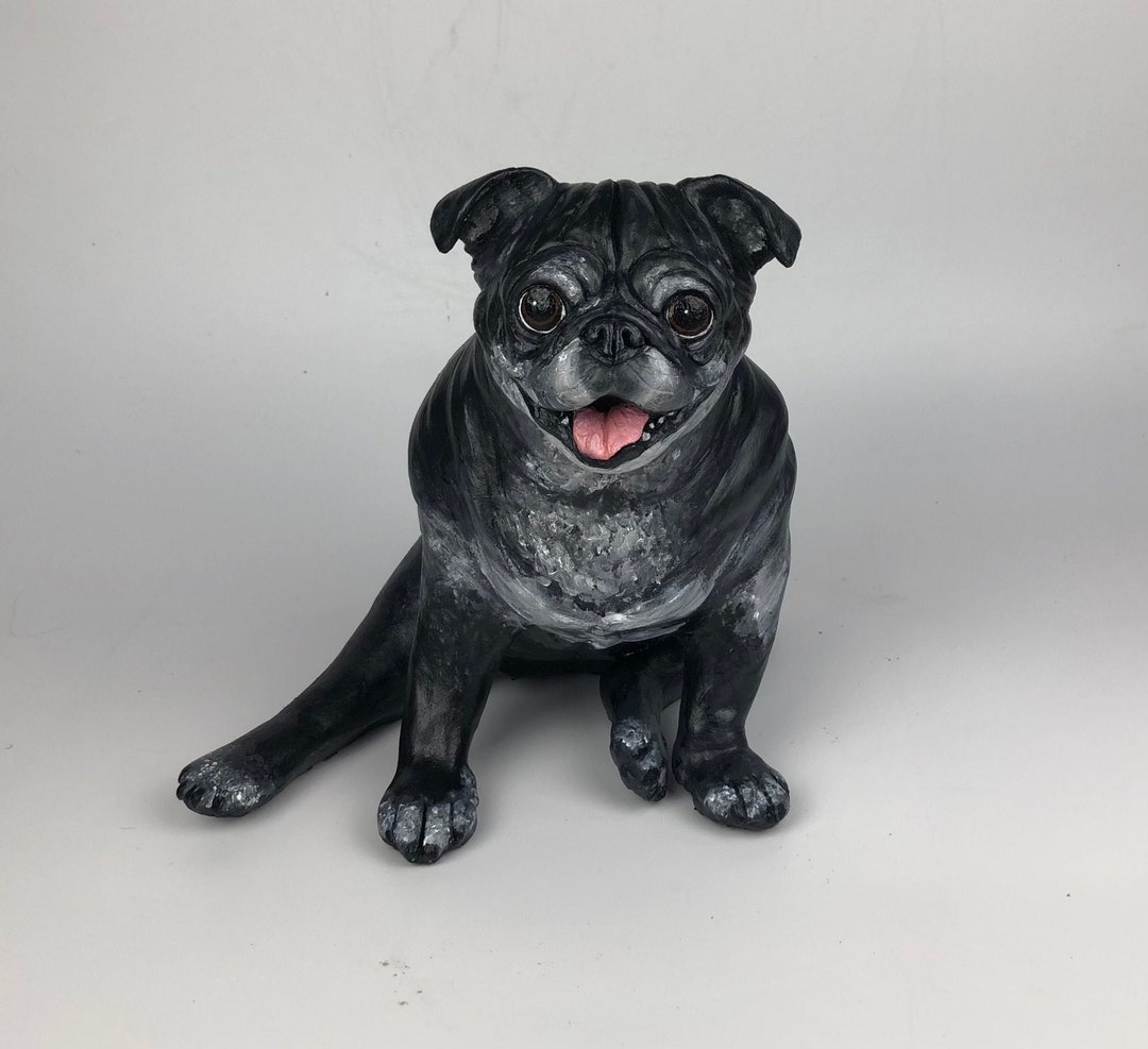 Pug Statue, Pet Memorial, Pet Portrait Custom, Pug, Dog Portrait, Dog ...
