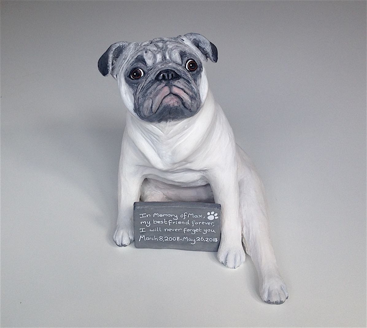 Pug Statue Pet Memorial Pet Portrait Custom Pug Dog - Etsy UK