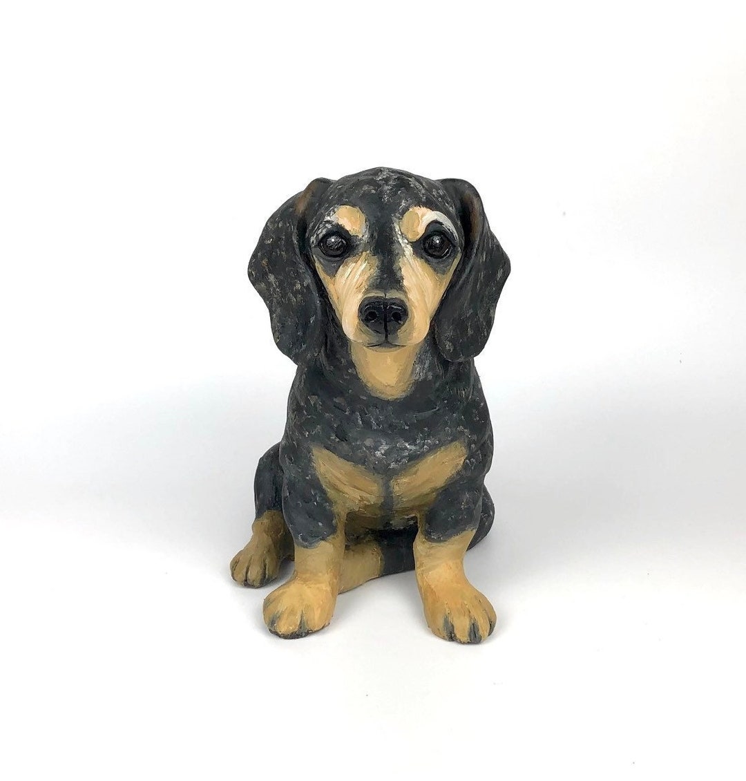 Dachshund Pet Memorial, Clay Sculpture, Pet Portrait, Dog Sculpture ...