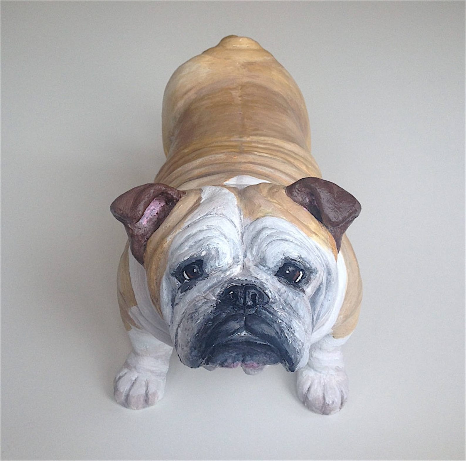 English Bulldog, Clay Sculpture, Bulldog Statue, Pet Memorial, English ...