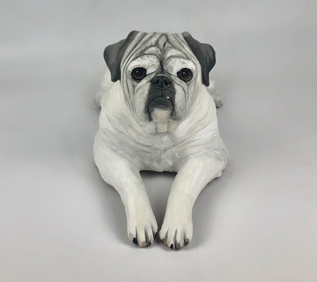 Pug Urn, Pet Memorial, Pet Portrait Custom, Pug, Dog Portrait, Dog Art ...