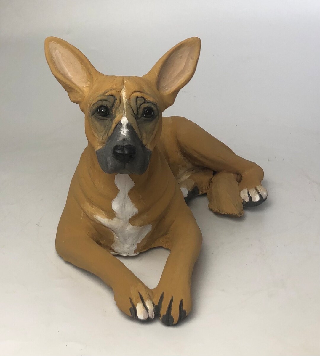 Custom Clay Pet Sculpture: Dog Memorial Portrait With Toy - Etsy