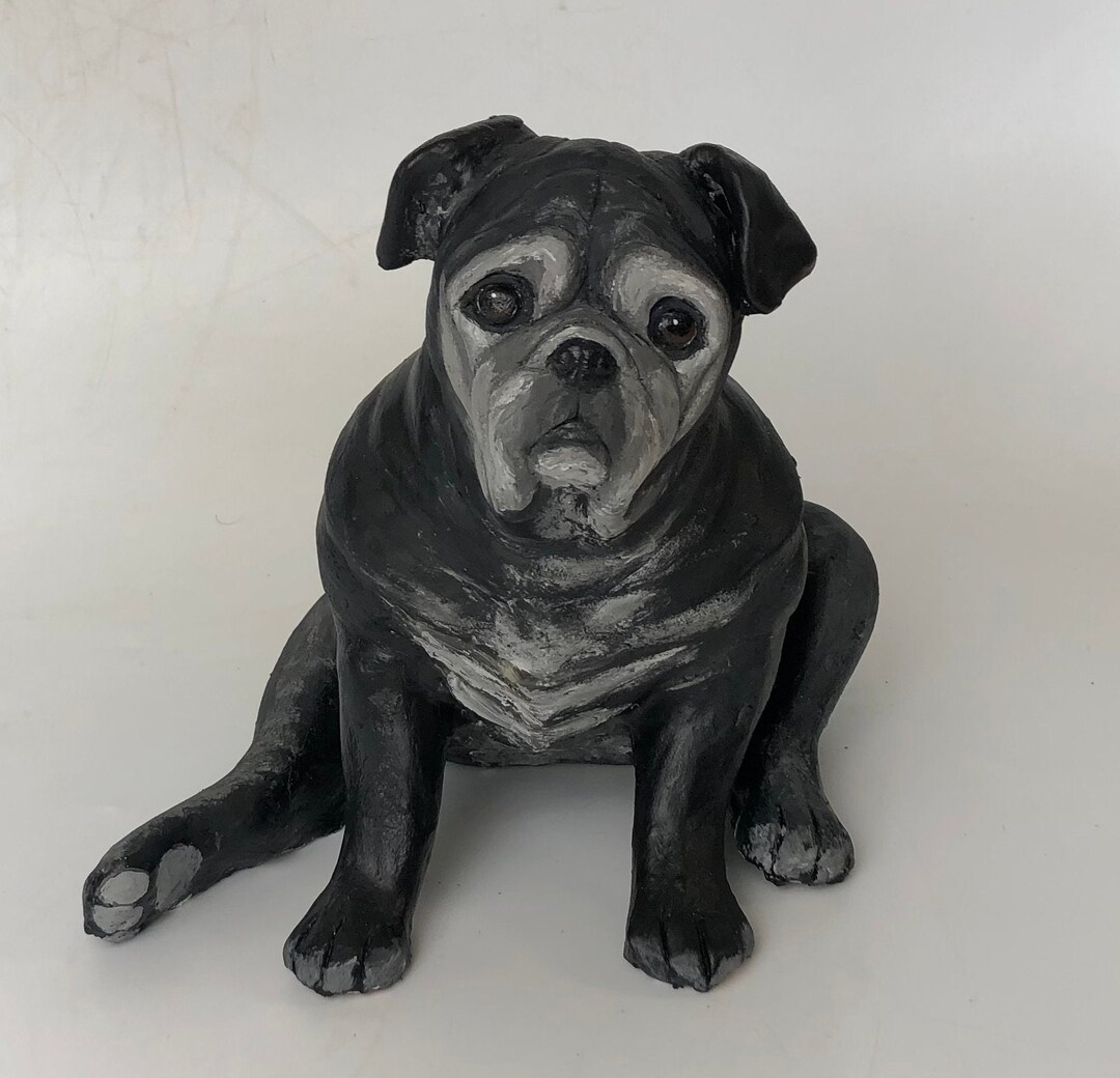 Pug Urn, Pet Memorial, Pet Portrait Custom, Pug, Dog Portrait, Dog Art ...