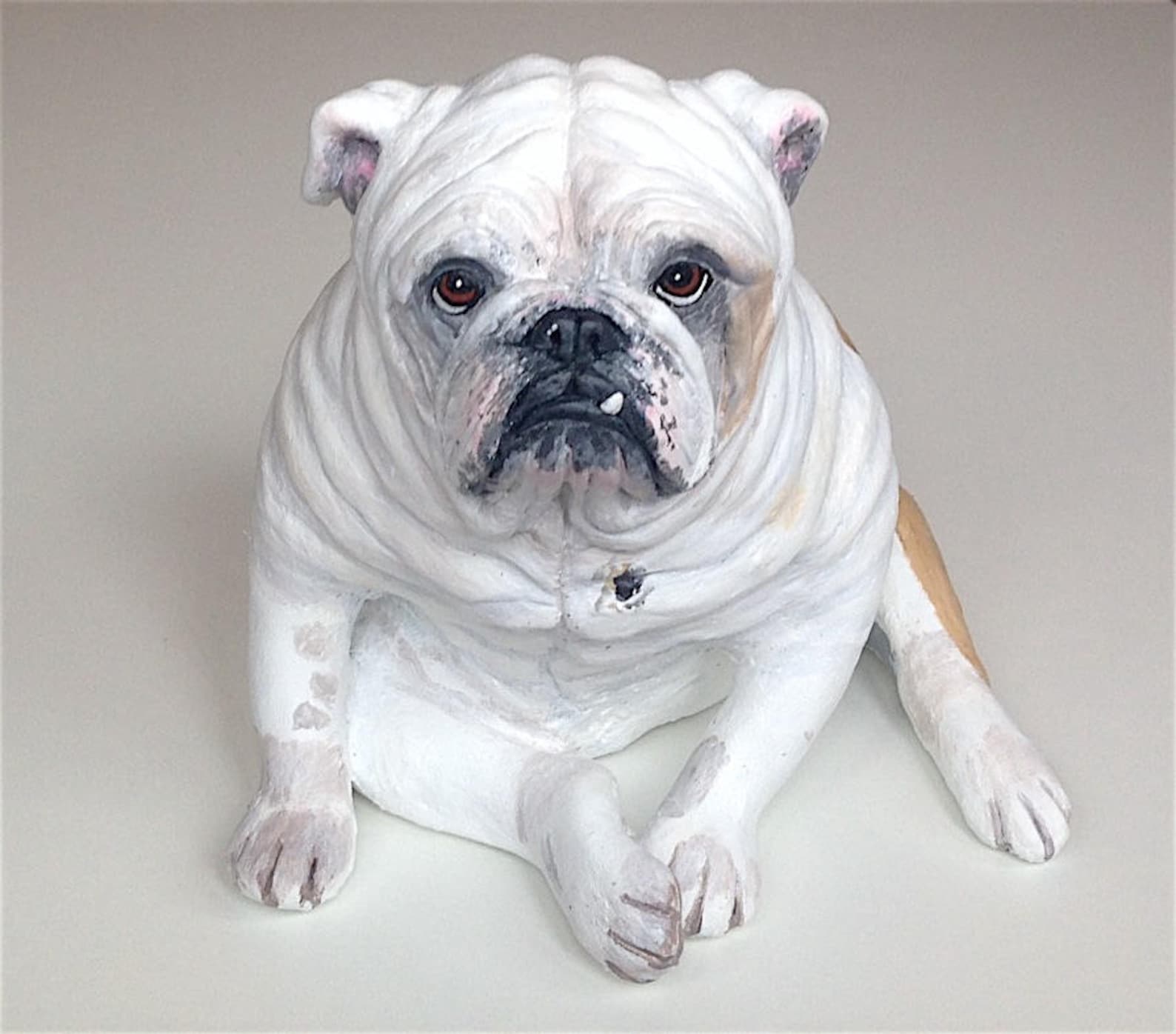 English Bulldog Clay Sculpture, Pet Portrait Custom, Pet Memorial ...