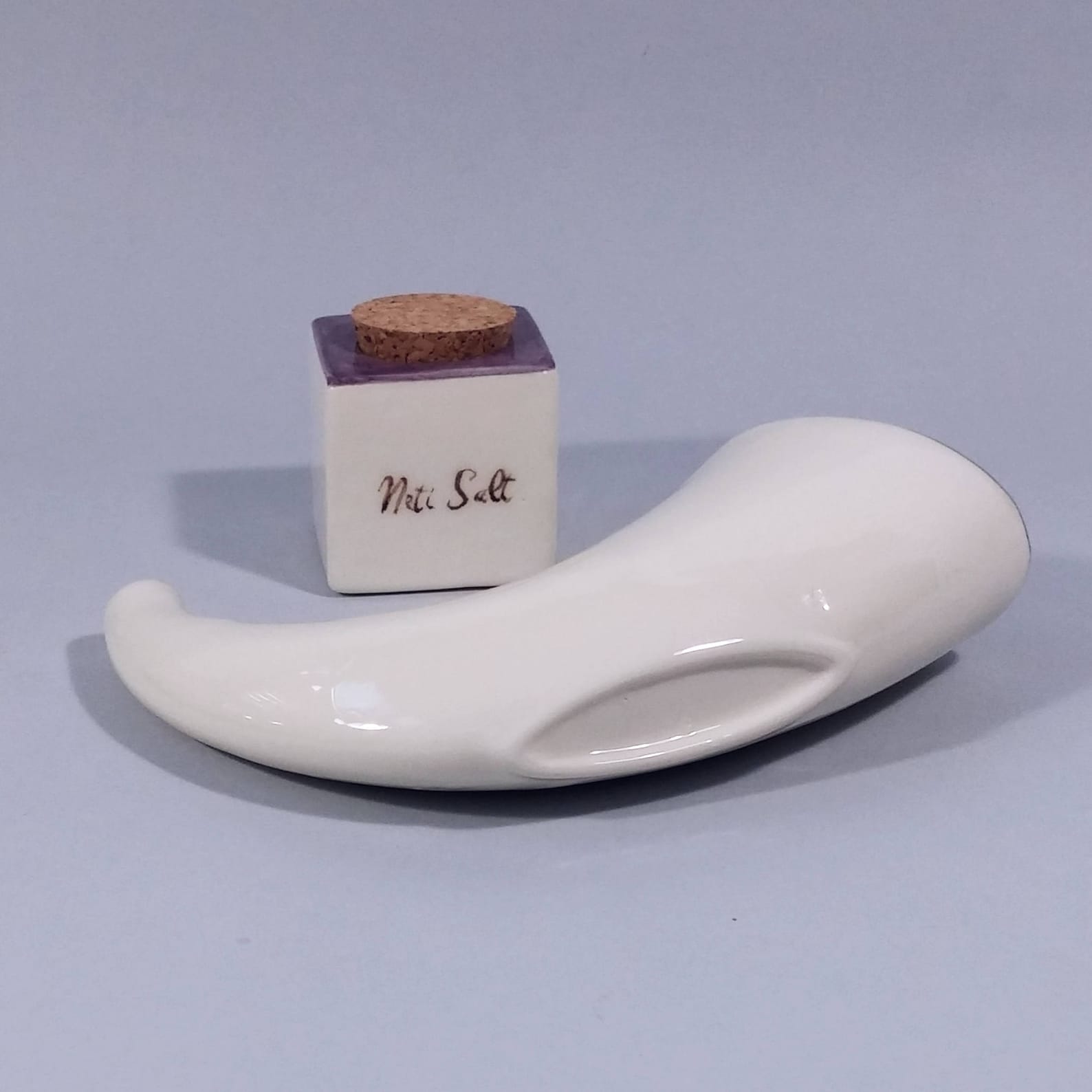 White Ceramic Neti Pot Gray Neti Pot Ceramic Neti Pot for - Etsy