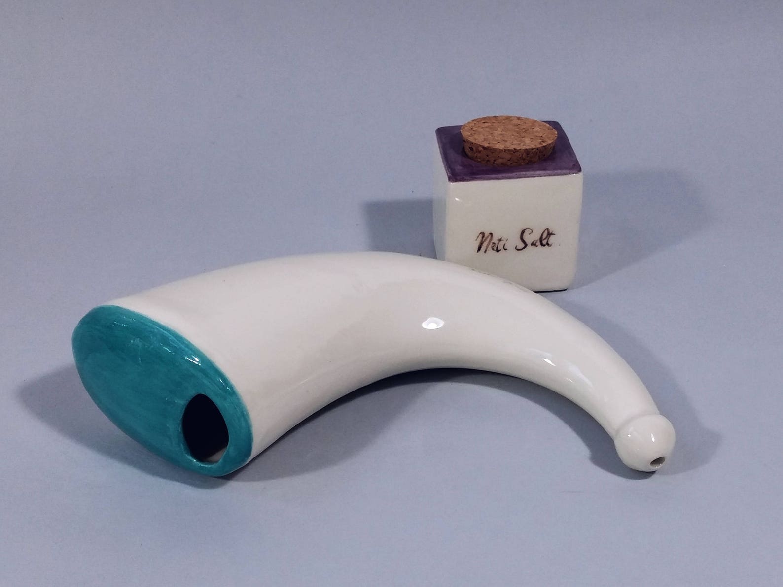 Ceramic Neti Pot for Sinus Rinse White Ceramic Neti Pot for - Etsy