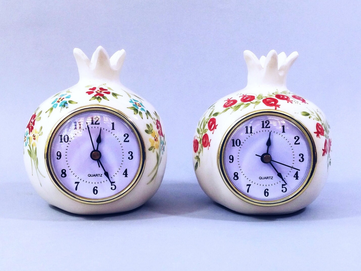 Desk Clocks Ceramic Pomegranate Clock Retro Desk Clock Newly - Etsy
