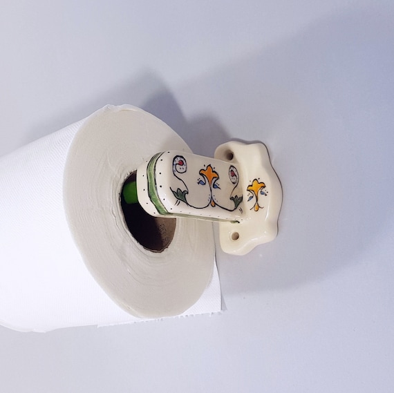 Custom toilet paper holder Ceramic toilet roll holder or tp | Etsy