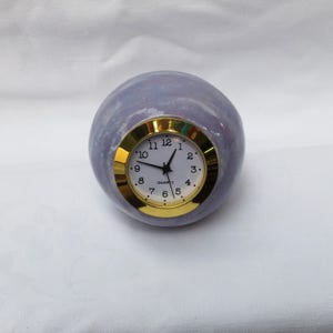 Small Desk Clock Ball Shaped Purple Ceramic Desk Clock, Purple Ceramic ...