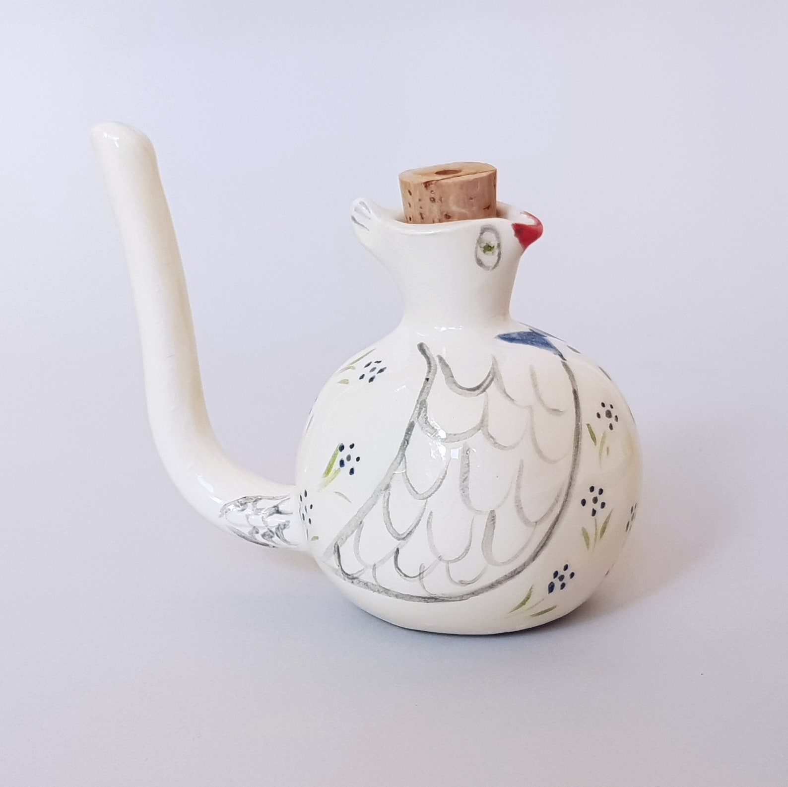 Neti Pot Ceramic Neti Pot for Sinus Rinse White Bird Neti - Etsy