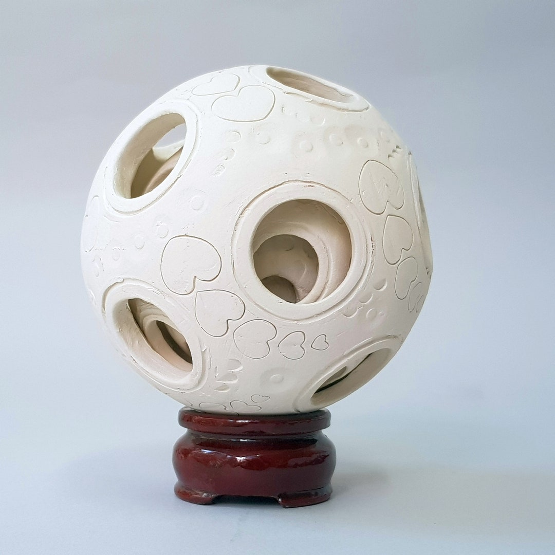 Family Ball Five Layers of Carved White Ceramic Chinese - Etsy