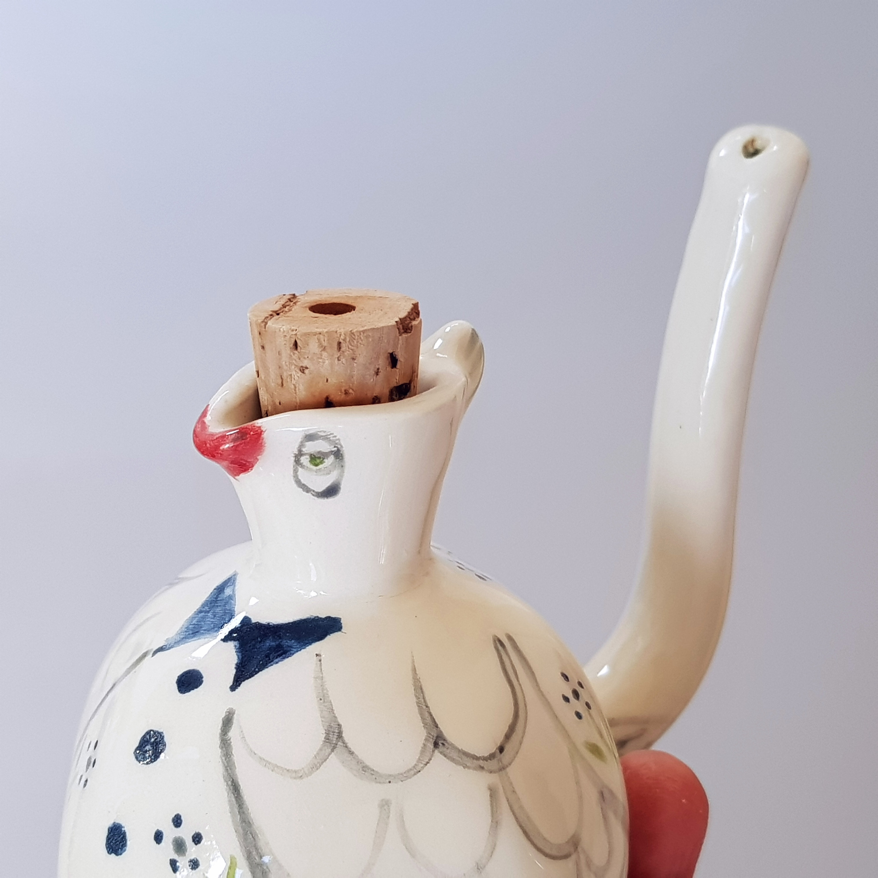 Neti Pot Ceramic Neti Pot for Sinus Rinse White Bird Neti | Etsy