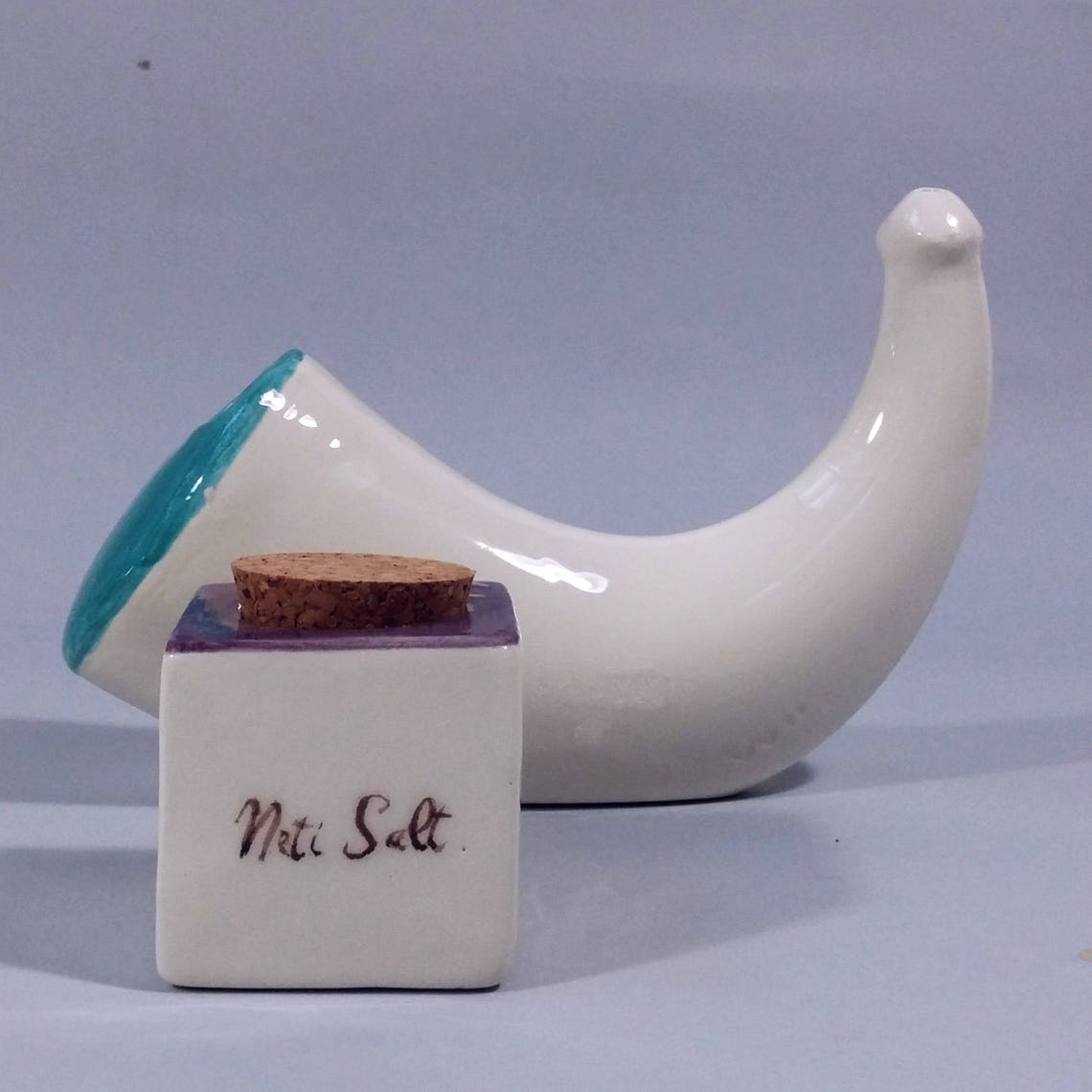 Ceramic Neti Pot for Sinus Rinse White Ceramic Neti Pot for - Etsy