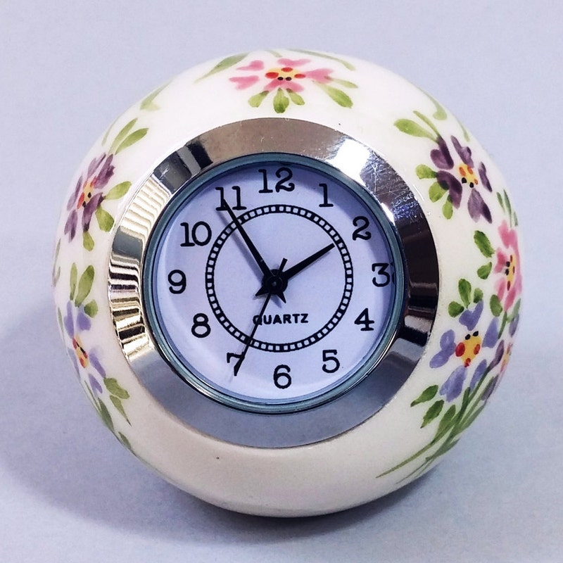 Ceramic Clock for Shelf - Etsy