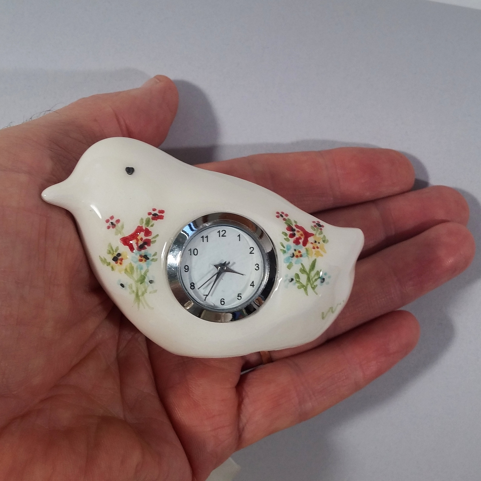 Small Desk Clock or a Ceramic Bird Table Clock. A Retro Style - Etsy
