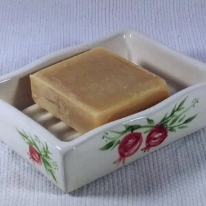 White Ceramic Sponge Dish, Soap Dish, Sponge Rest, Soap Holder, Soap ...