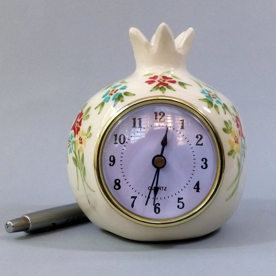 Desk Clocks Ceramic Pomegranate Clock Retro Desk Clock Newly - Etsy