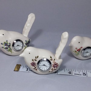 Small Desk Clock or a Ceramic Bird Table Clock. A Retro Style Desk ...