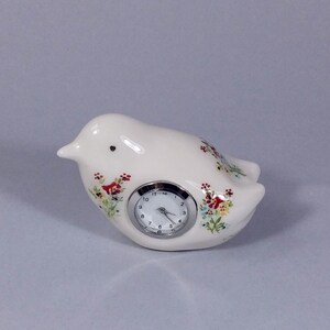 Small Desk Clock or a Ceramic Bird Table Clock. A Retro Style Desk ...