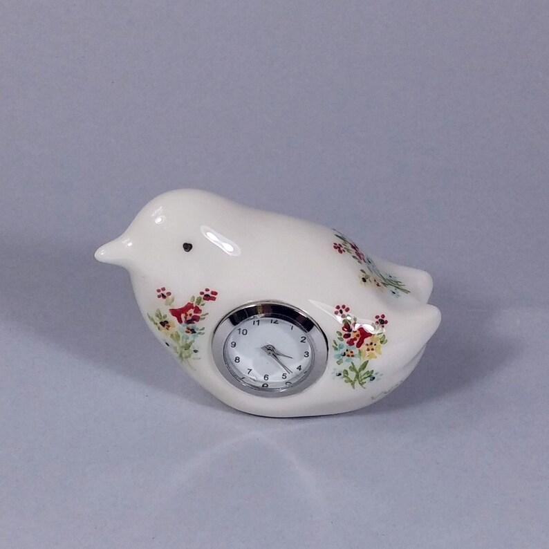 Small Desk Clock or a Ceramic Bird Table Clock. A Retro Style - Etsy