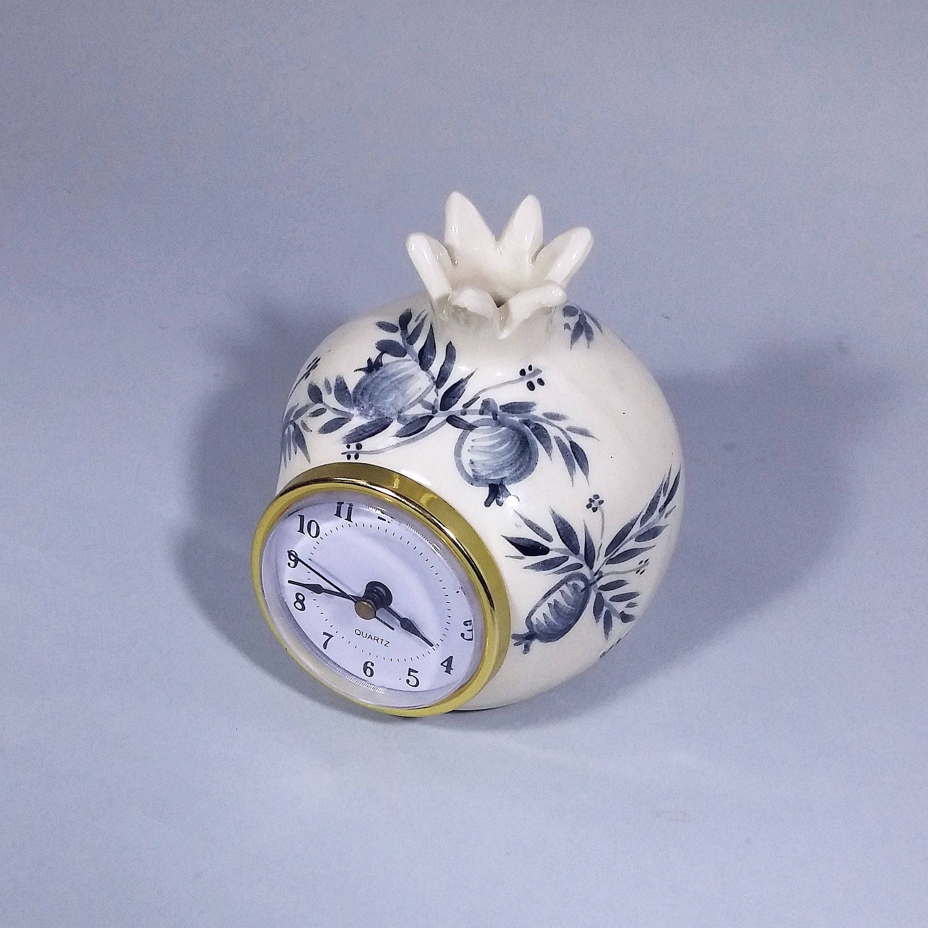 Table clock Desk clock Pomegranate decor Ceramic clock in | Etsy