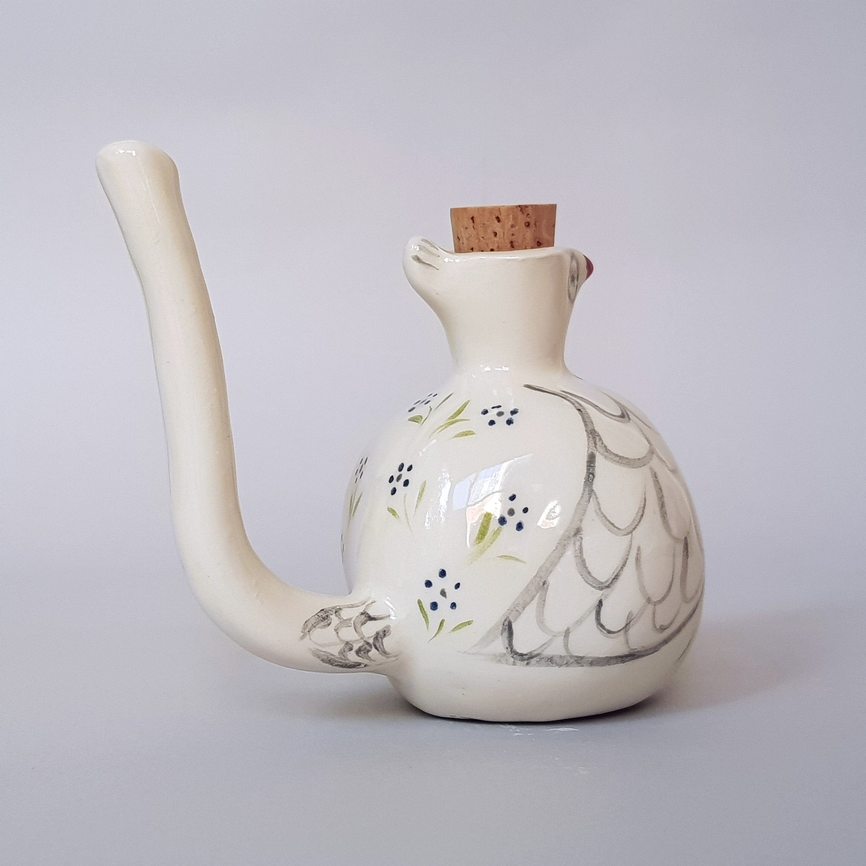 Neti Pot Ceramic Neti Pot for Sinus Rinse White Bird Neti | Etsy