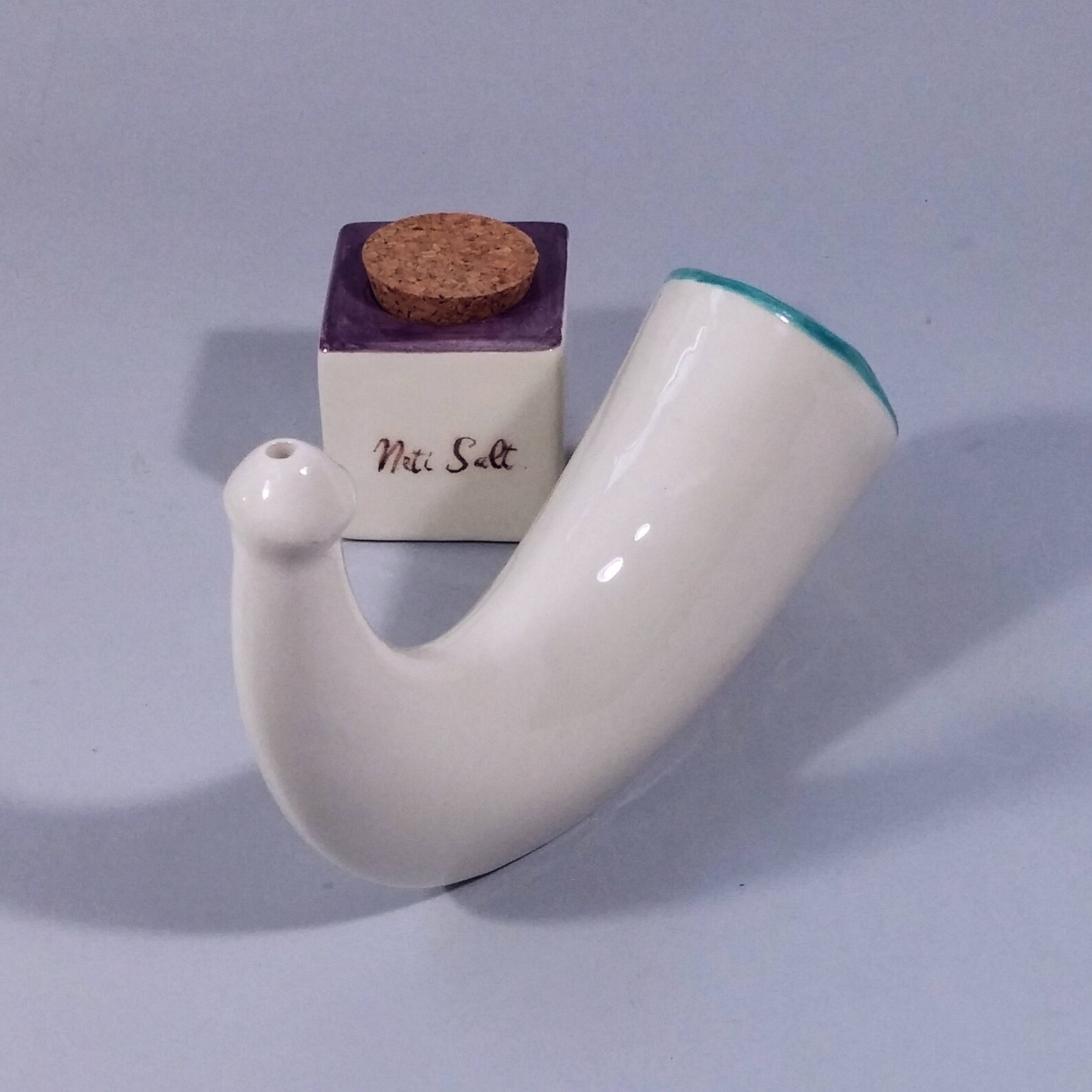 Ceramic Neti Pot for Sinus Rinse White Ceramic Neti Pot for - Etsy