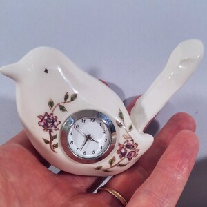 Small Desk Clock or a Ceramic Bird Table Clock. A Retro Style Desk ...